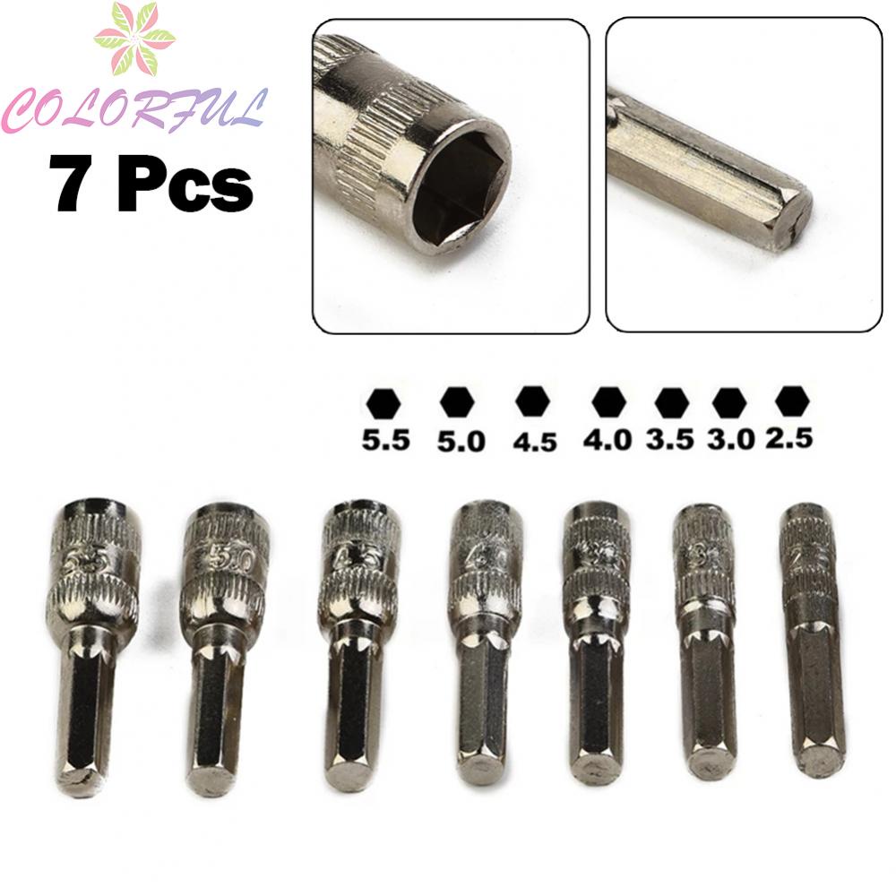 【COLORFUL】7pcs/set H4 Screw Metric Driver Tool Drill Bit Hex Shank Hex ...