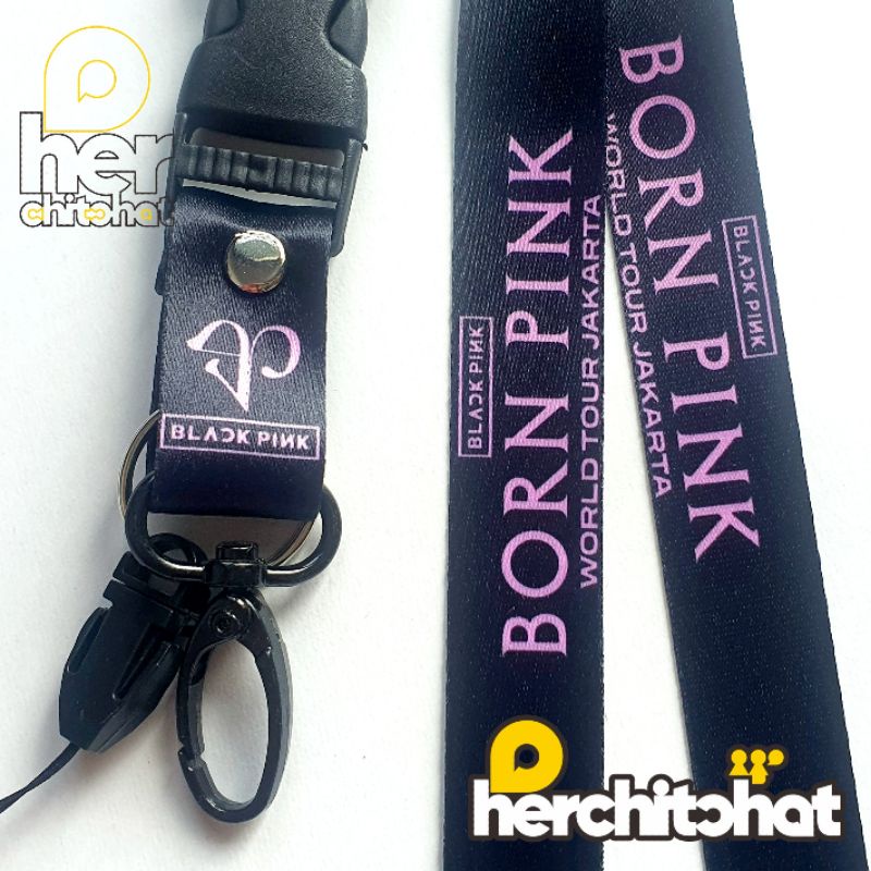 เชือกเส้นเล็ก BP - BORN PINK Tour BLACK EDITION - Strap ID Card ...