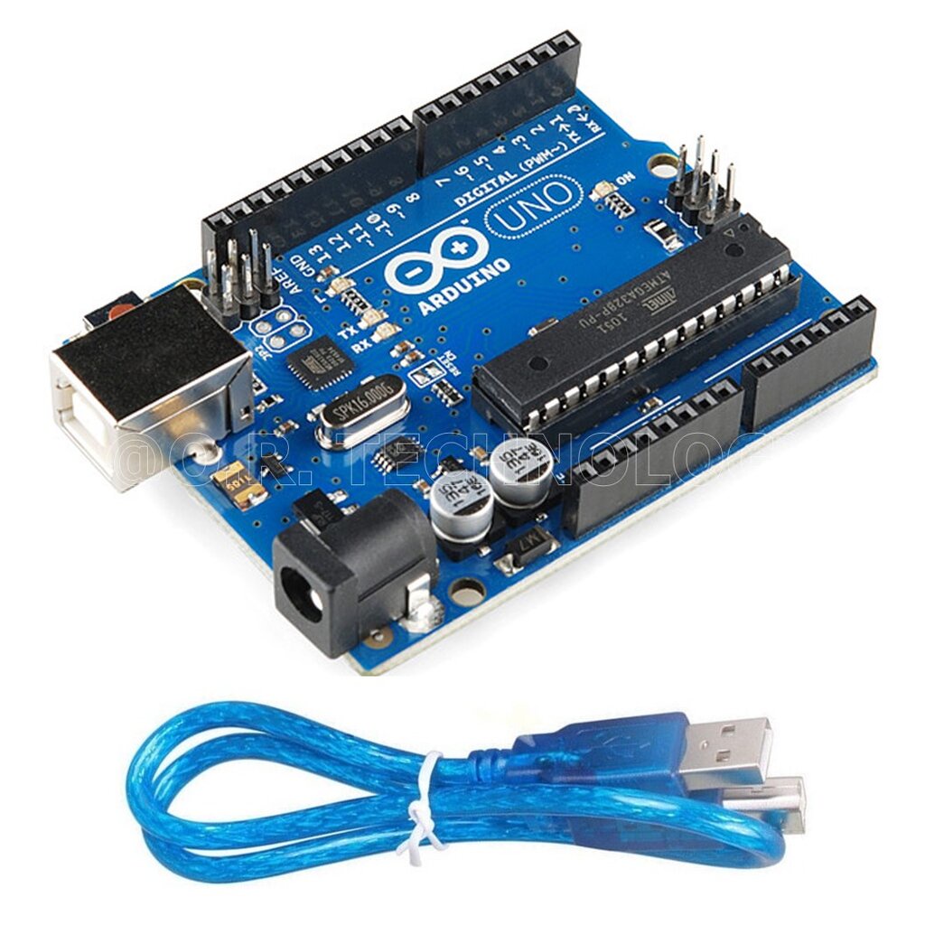(1ชิ้น) AA001 บอร์ดอาร์ดูโน่ UNO R3 chip ATmega328 พร้อมสาย USB ...