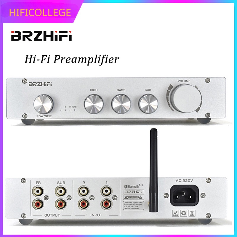 Brzhifi L1-B เครื่องขยายเสียงแอมป์ HiFi บลูทูธ ควบคุมระดับเสียงเบส สี ...