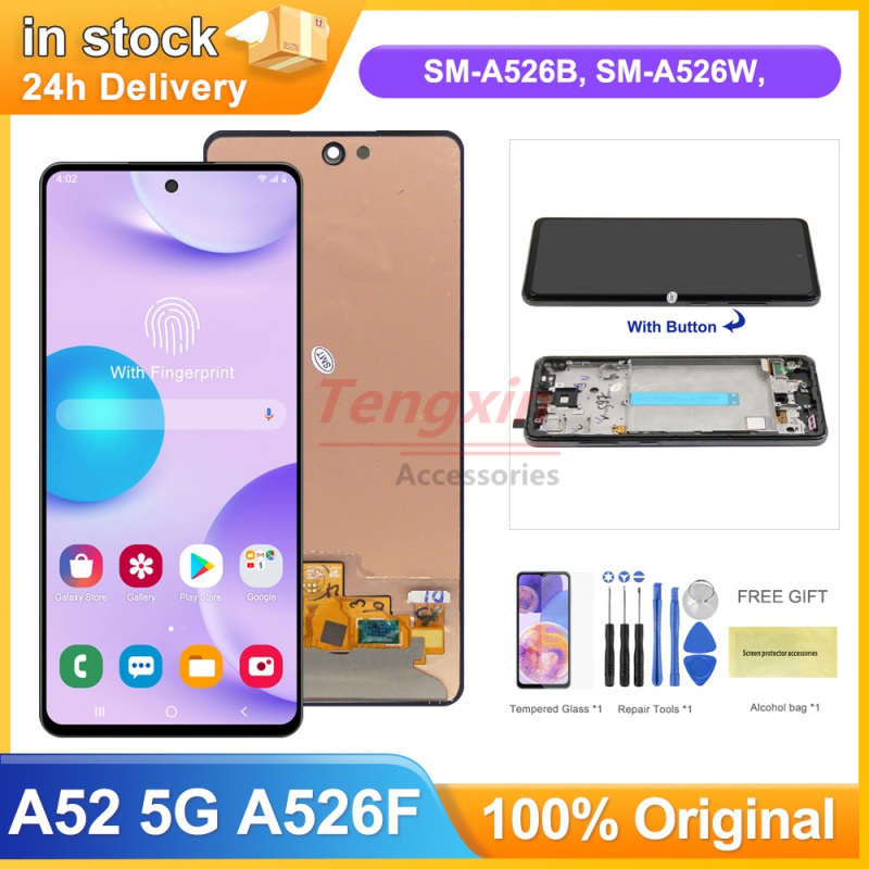 Super Amoled A52 5G หน้าจอ,สําหรับ Samsung Galaxy A52 5G A526 A526B ...