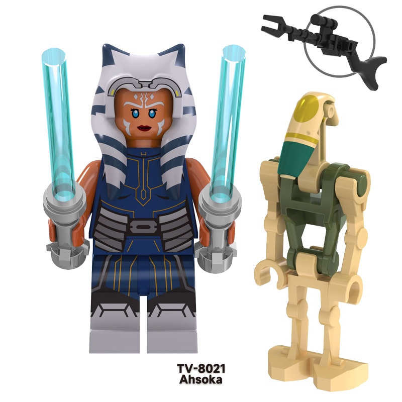 ของเล่นตัวต่อฟิกเกอร์ Space Wars Ahsoka Mace Windu Luke Skywalker with ...