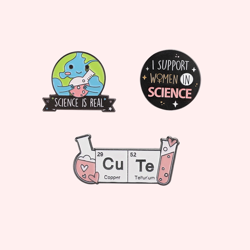 เข็มกลัดเคลือบ ลาย I Love Science Lapel Pin Keepsake สร้างสรรค์ ของขวัญ ...