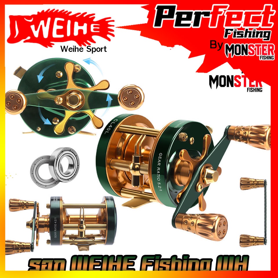 รอกตกปลา รอกทรงกลม รอก WEIHE Fishing WH Series CL40และCL60 (มีทั้งหมุนซ้ายและหมุนขวา) | Shopee ...