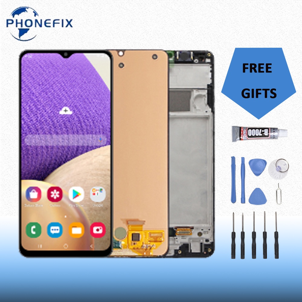 สําหรับ Samsung Galaxy A32 4G LCD A325 A325F SM-A325M A325F/DS จอแสดงผล ...