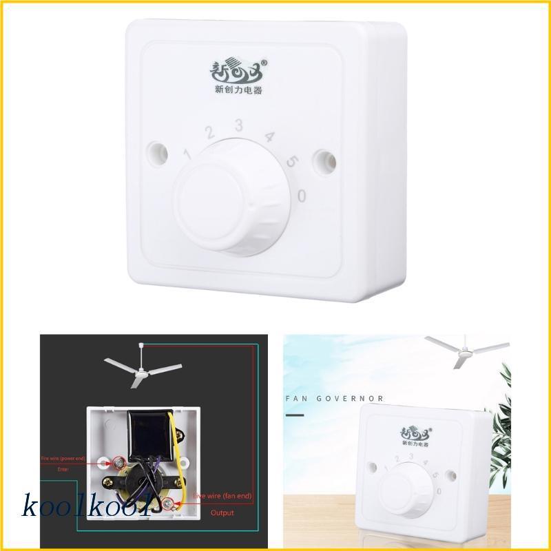 Koolool 5 Gear Fan Speed Control Switch Dial Control Knob Variable ...