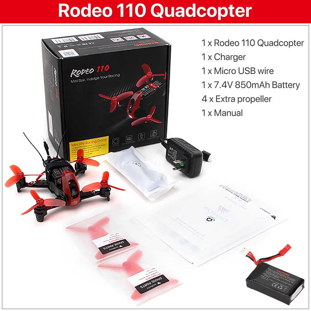 ชุดโดรนบังคับวิทยุ Walkera Rodeo 110 FPV พร้อมกล้องโดรน FPV ขนาดเล็ก | Shopee Thailand