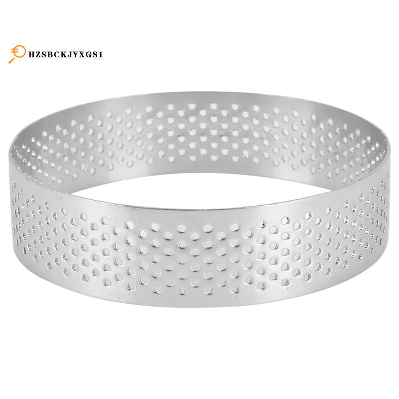 10 Pack Stainless Steel Tart Ring, Heat-Resistant Perforated Cake ...