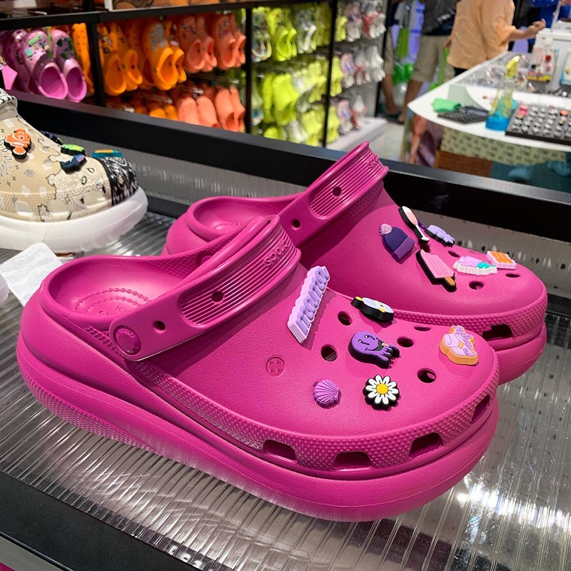 croc แท้ Cross Crush Clog รองเท้าเสริมส้นผู้หญิง ใส่สบาย เหมาะสําหรับ ...