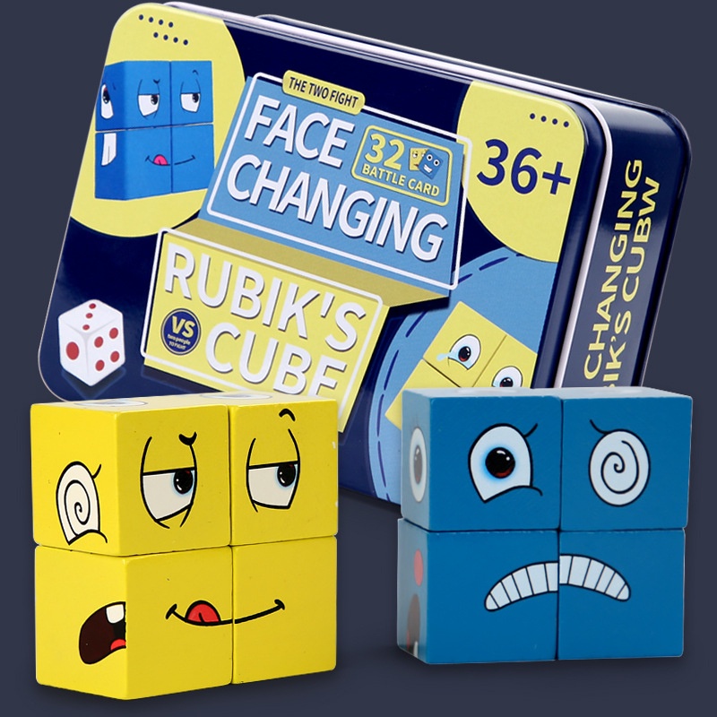 【กล่องเหล็ก】Face Changing Rubik’s Cube Gameของเล่นเสริมพัฒนาการเกม ...
