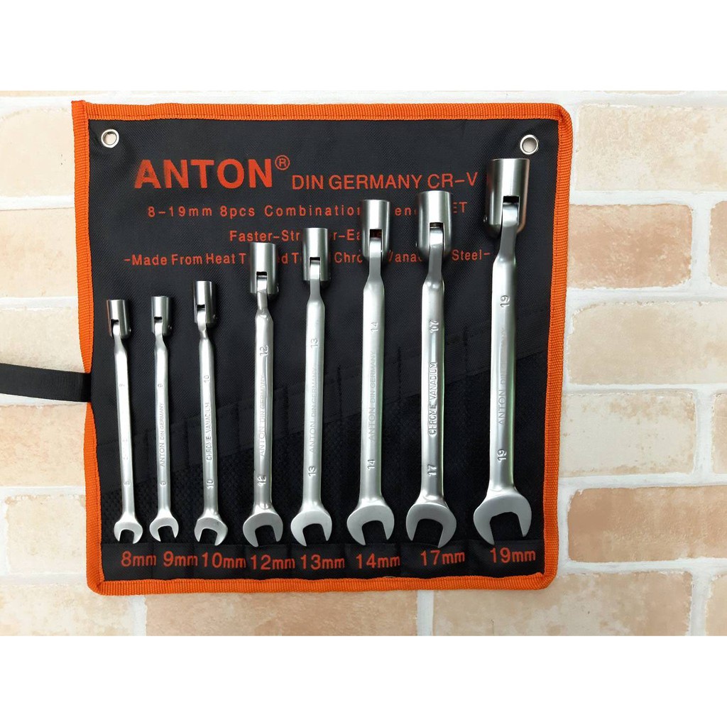 ANTON TOOLS ชุดประแจปากตายข้างบล็อคพับได้ 8 ตัว | Shopee Thailand