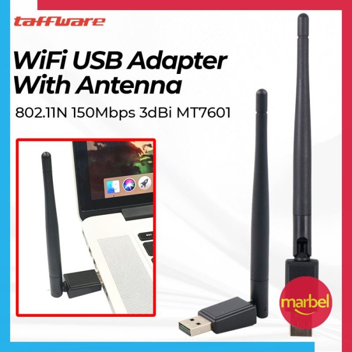 อะแดปเตอร์ Usb WiFi 802.11N 150Mbps 3dBi MT7601 พร้อมเสาอากาศ | Shopee Thailand