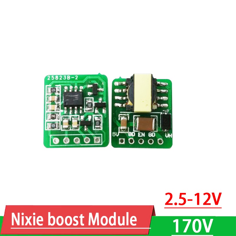 MINI Nixie Tube โมดูลจ่ายไฟแรงสูง DC 2.5V-12V 3V 3.7V 5V ถึง 170V ...