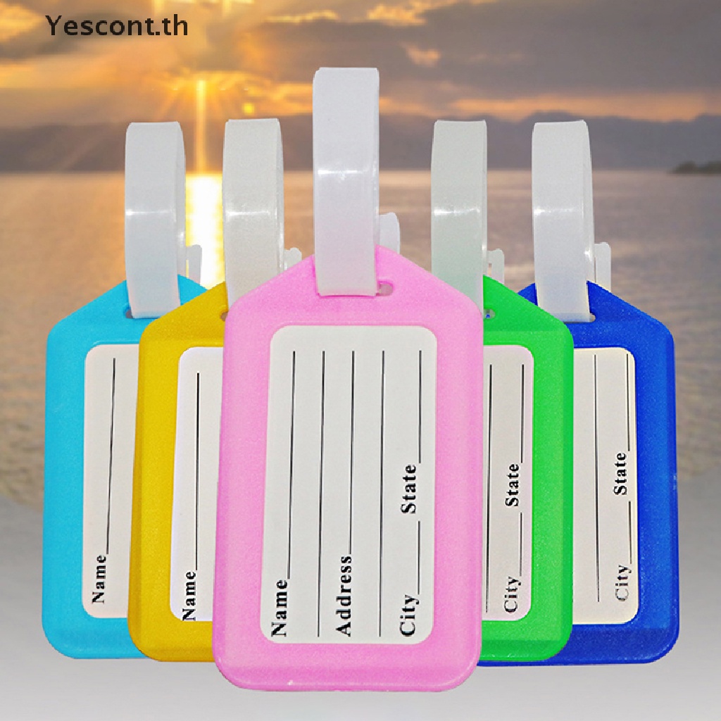 YESCONT Cute Luggage Tag Plastic Baggage Tags Women Men Boarding ...
