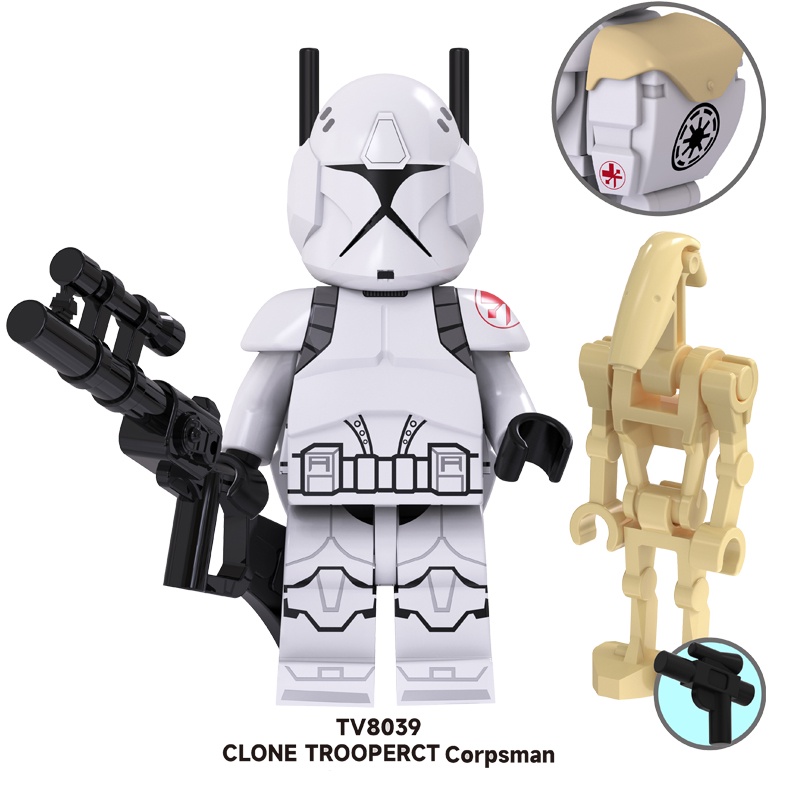 ใหม่ ฟิกเกอร์ตัวต่อ Space War Trooper Spark Clone Trooper Purge Mace ...