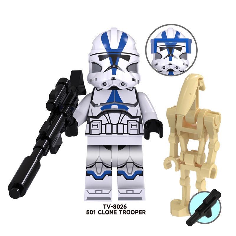 ของเล่นตัวต่อฟิกเกอร์ Space Wars Wrecker Clone Trooper Commander Cody ...