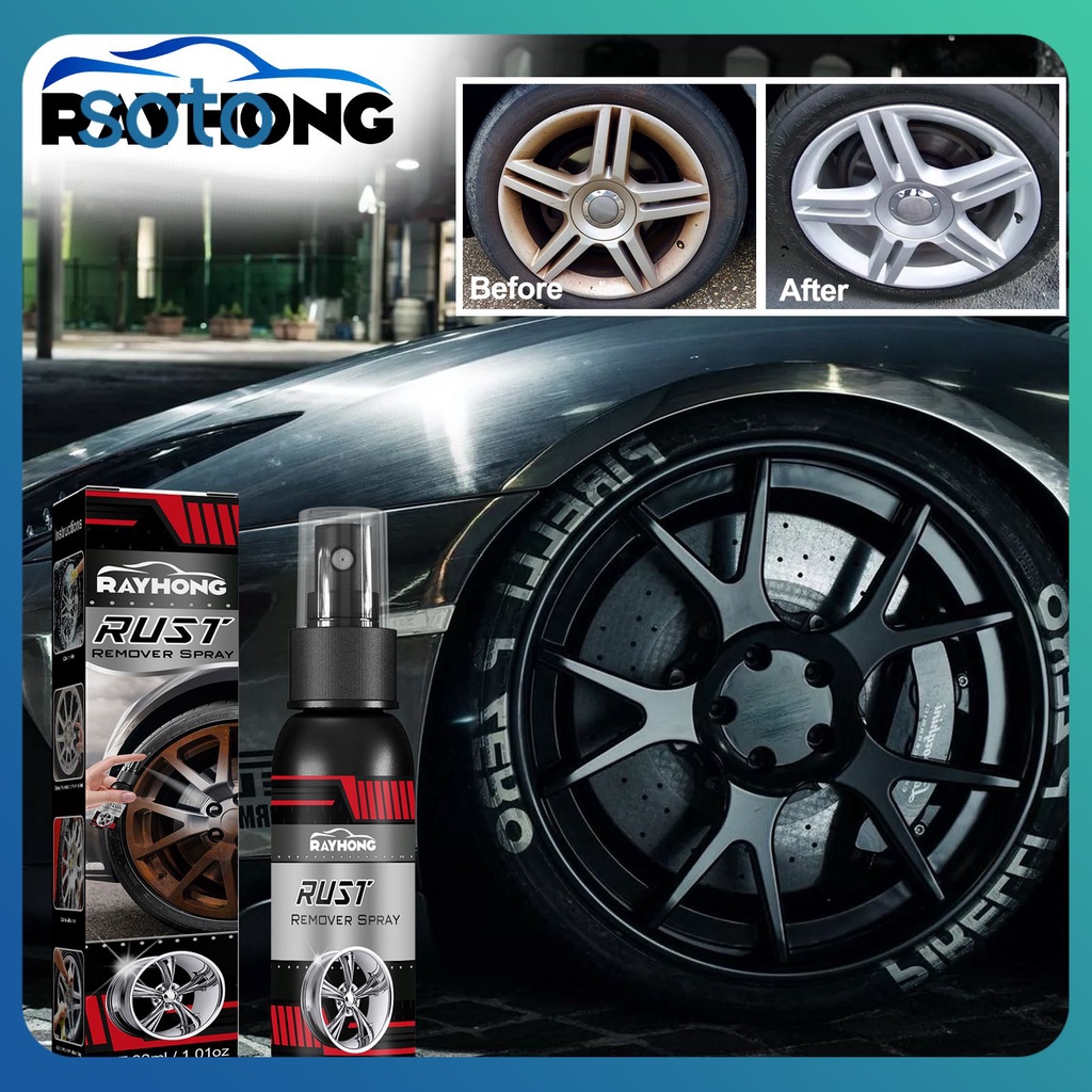 ♫RAYHONG Rust Remover Spray Multi-Purpose Metal Surface Chrome Paint ...