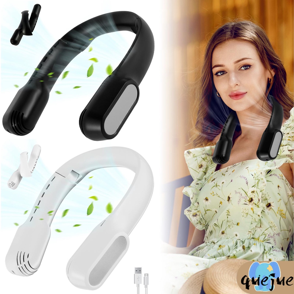 Portable Neck Fans Digital Display Mini Foldable Personal Fan 2400mAh ...