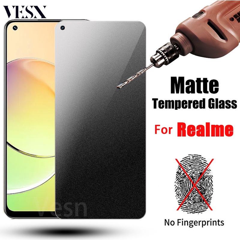 ฟิล์มกระจกด้าน ใช้สำหรับ ช่วยลดรอยนิ้วมือ Realme 13 13+ 12X 12 12+ 11 11X 10 9 8 7 6 5 Pro Plus ...