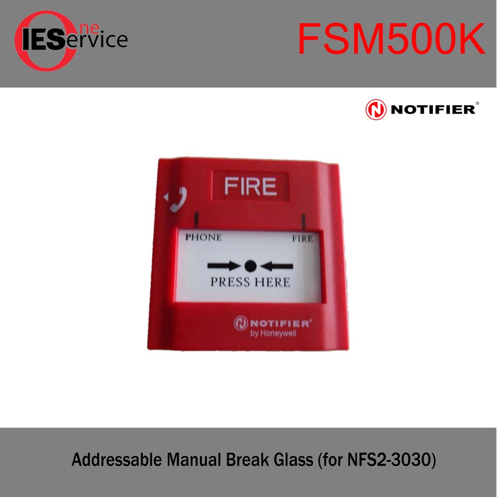 อุปกรณ์ระบบไฟอลาม Addressable Manual Break Glass (for NFS2-3030) รุ่น ...