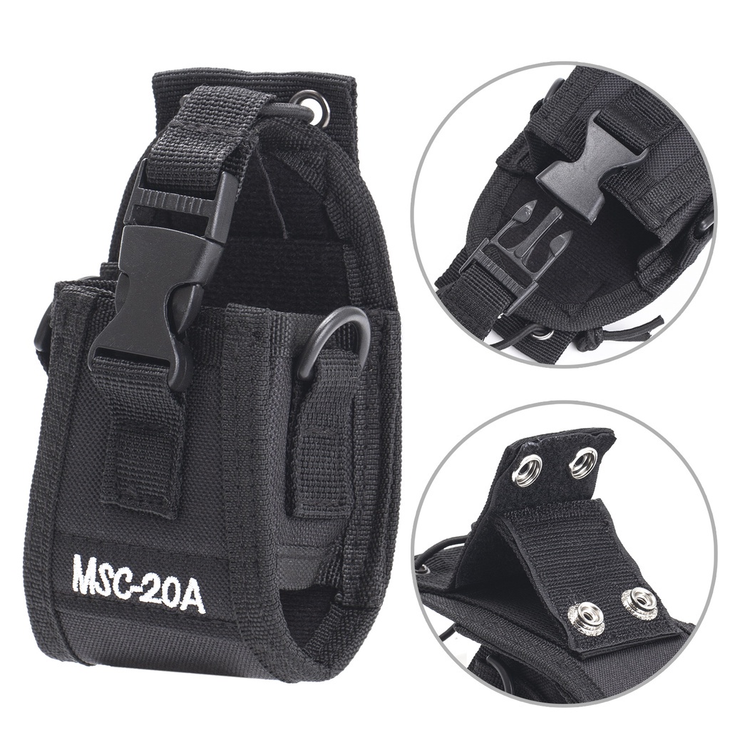 MSC-20A Nylon Pouch Waist Bag Tactical Radio Walkie Talkie Case for ...