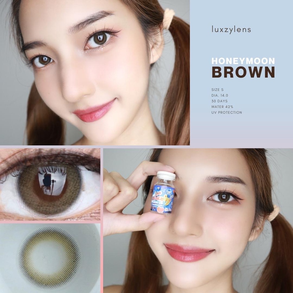🔥คอนแทคเลนส์ ขนาดมินิ Honeymoon (Luxzylens) | Shopee Thailand