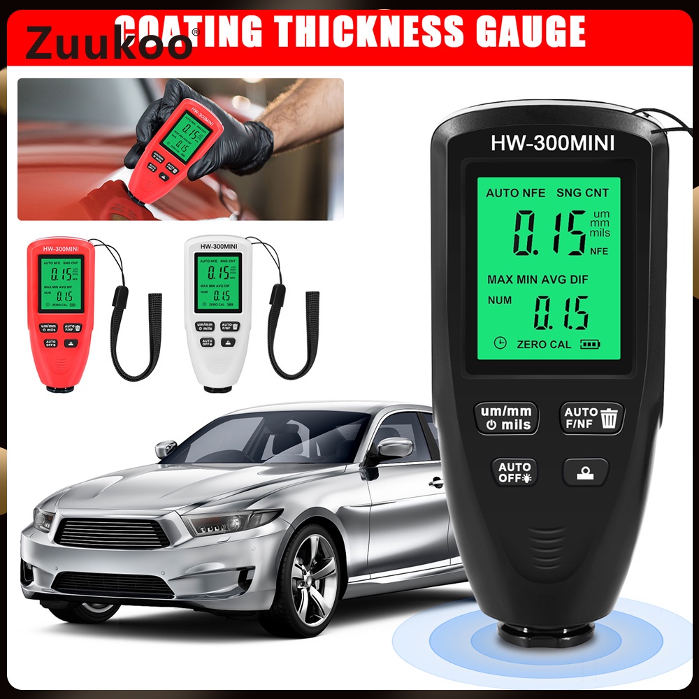 Hw-300pro MINI เครื่องวัดความหนาสีรถยนต์เครื่องทดสอบชุบเคลือบดิจิตอล | Shopee Thailand
