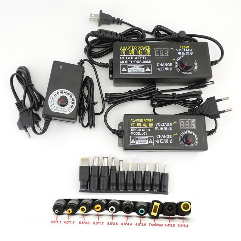 อะแดปเตอร์พาวเวอร์ซัพพลาย ปรับได้ 24W 48W 220v AC to DC 3V 6V 8V 12V 9V 10V 5V 24V 12V-24V 1A 2A ...