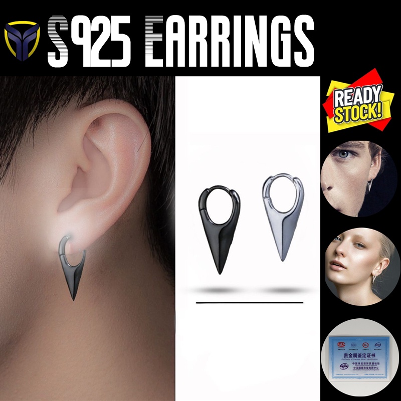 2023 เกาหลี S925 ต่างหูเงิน Overbearing Sharp Shark ฟัน Neutral Ins แฟชั่น Niche แนวโน้ม Retro ...