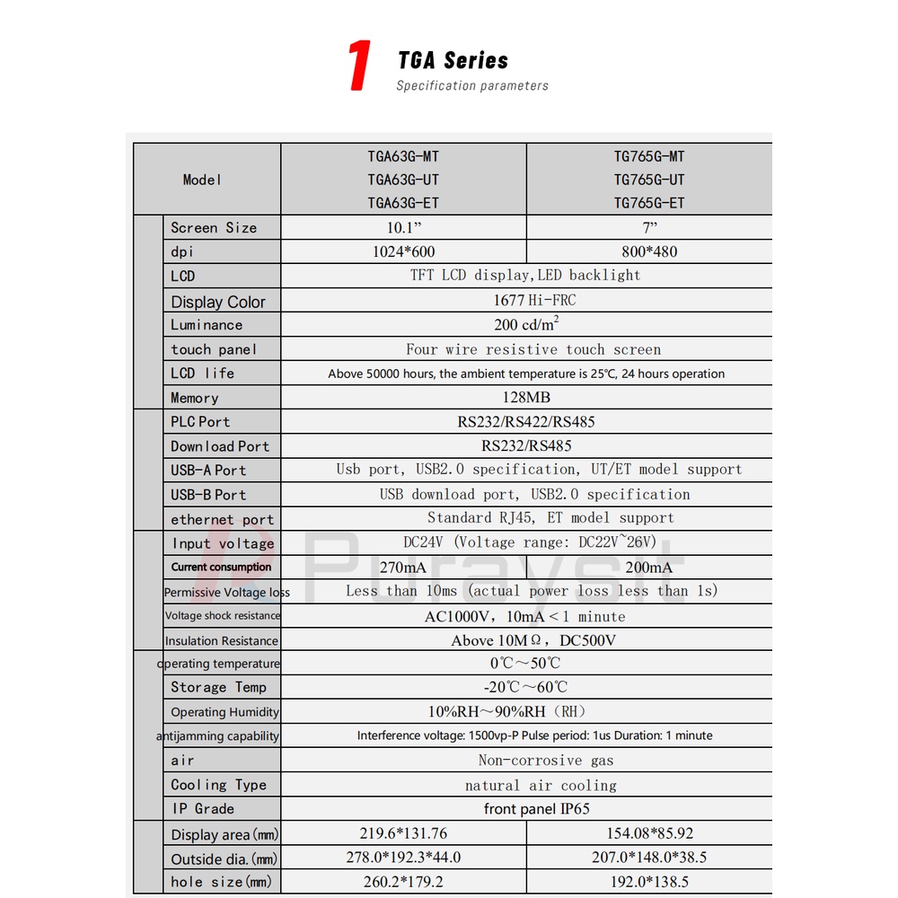 Yth Puraysit XINJE หน้าจอสัมผัส 10 นิ้ว TGA Series TGA63-MT TGA63S-MT รองรับ RS232 422 485 TGA62 ...