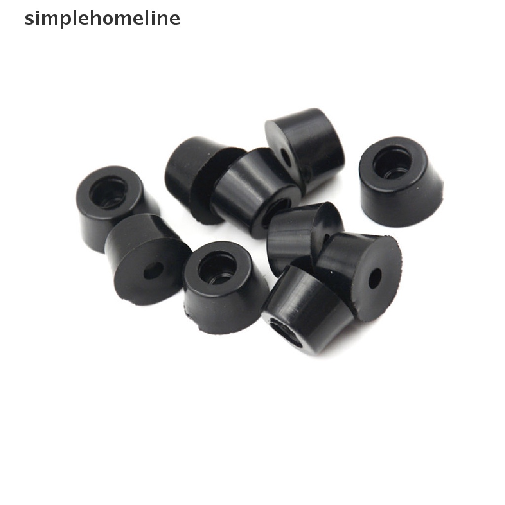 [simplehomeline] 10Pcs 17 x 10mm Round Cabinet Black Rubber Instrument ...