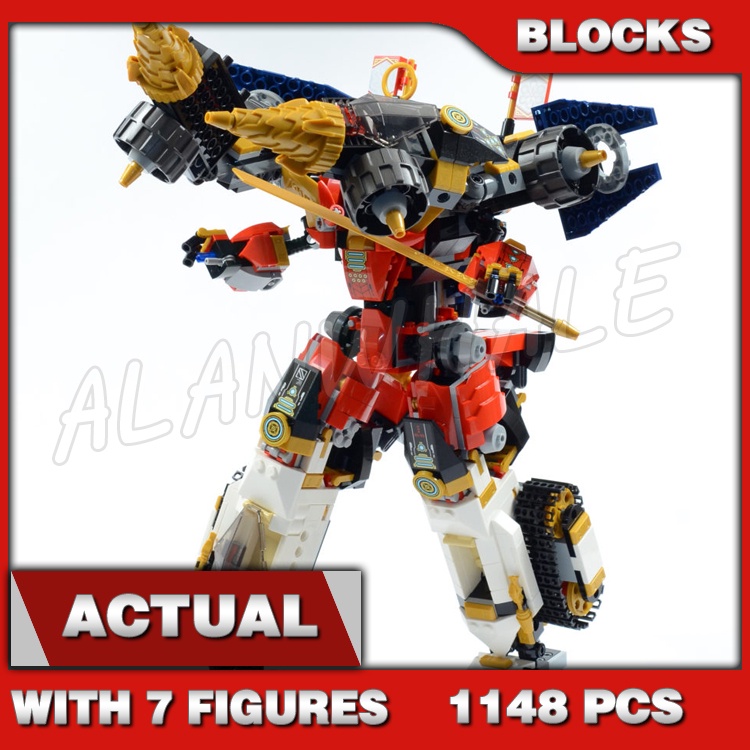 1148pcs Ninjago Shinobi 4in1 Ultra Combo Mech รถถัง Jet Fighting ...