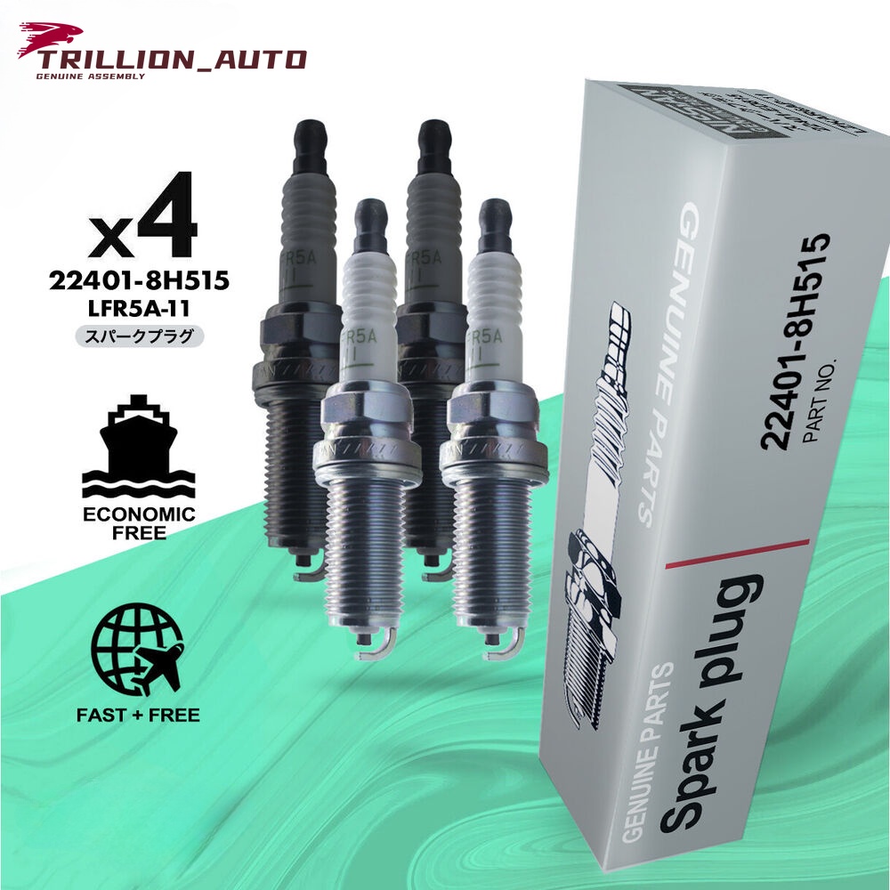 4PCS 22401-8H515 Normal Spark Plugs for Nissan Almera N16 X-Trail T30 ...