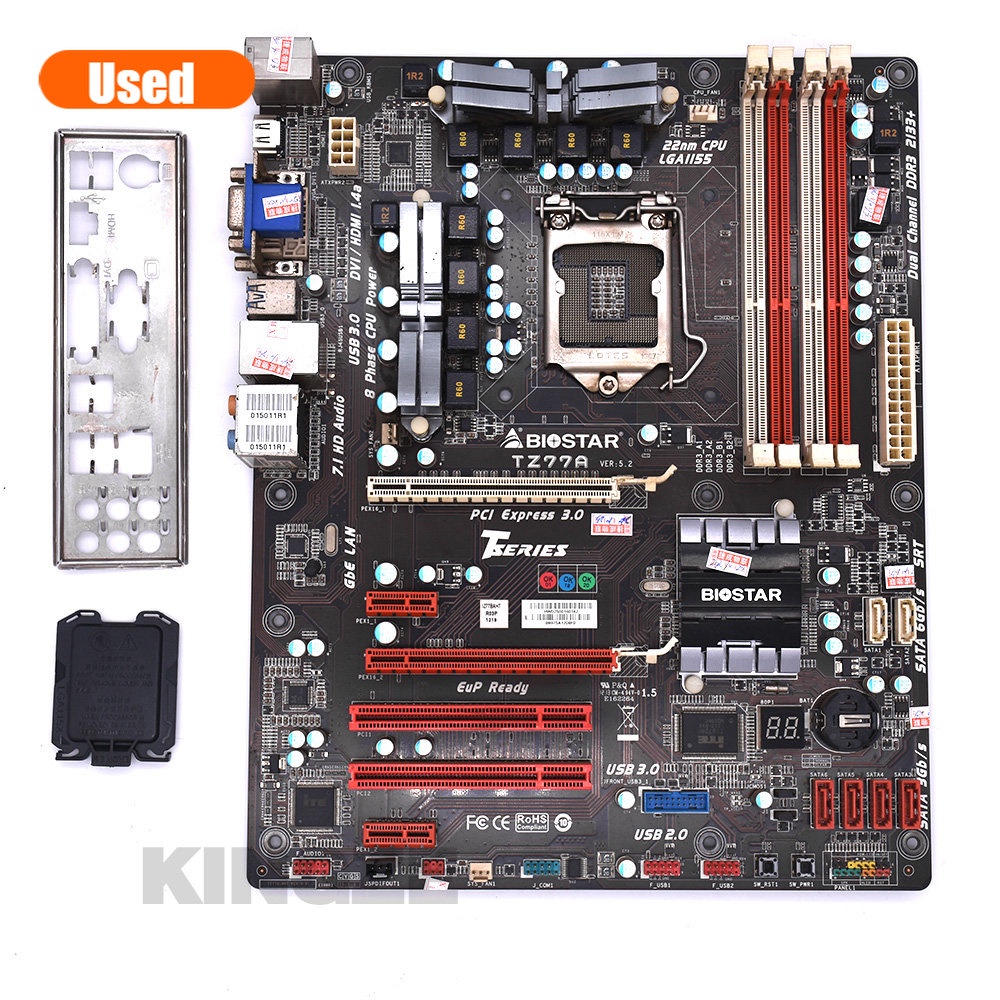 เมนบอร์ด BIOSTAR TZ77A Intel Z77 LGA 1155 DDR3 32G SATA3 USB3.0 ATX TUXB | Shopee Thailand