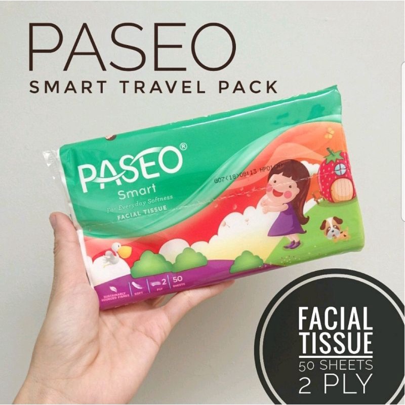 เนื้อเยื่อ Paseo Smart travel pack 50 แผ่น 2 ชั้น | กระดาษเช็ดหน้า ...