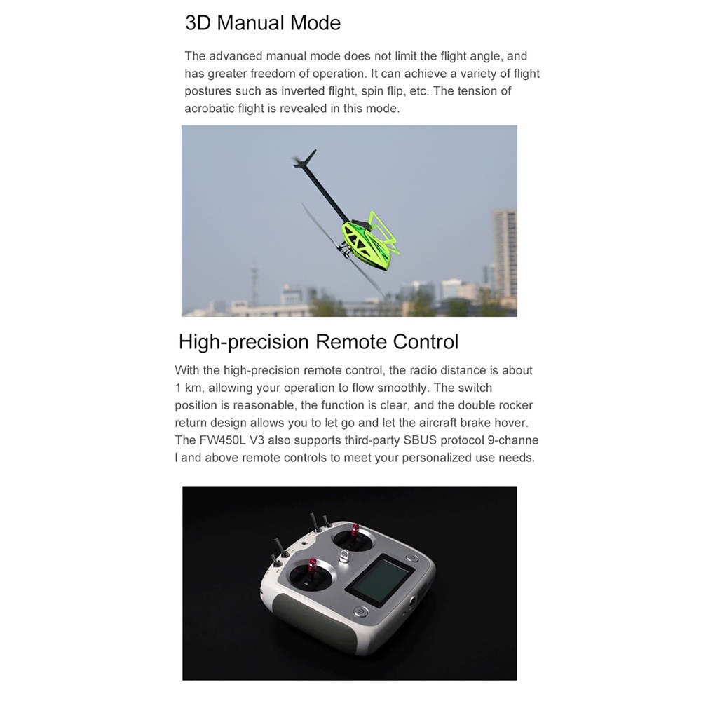 Fly WING เฮลิคอปเตอร์บังคับวิทยุ FW450 V3 6CH 3D GPS พร้อมระบบควบคุมการ ...
