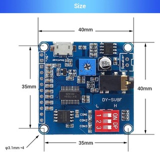 Voice Sound Playback Module Arduino MP3 Player Module UART I/O Trigger Class D Amplifier Board ...