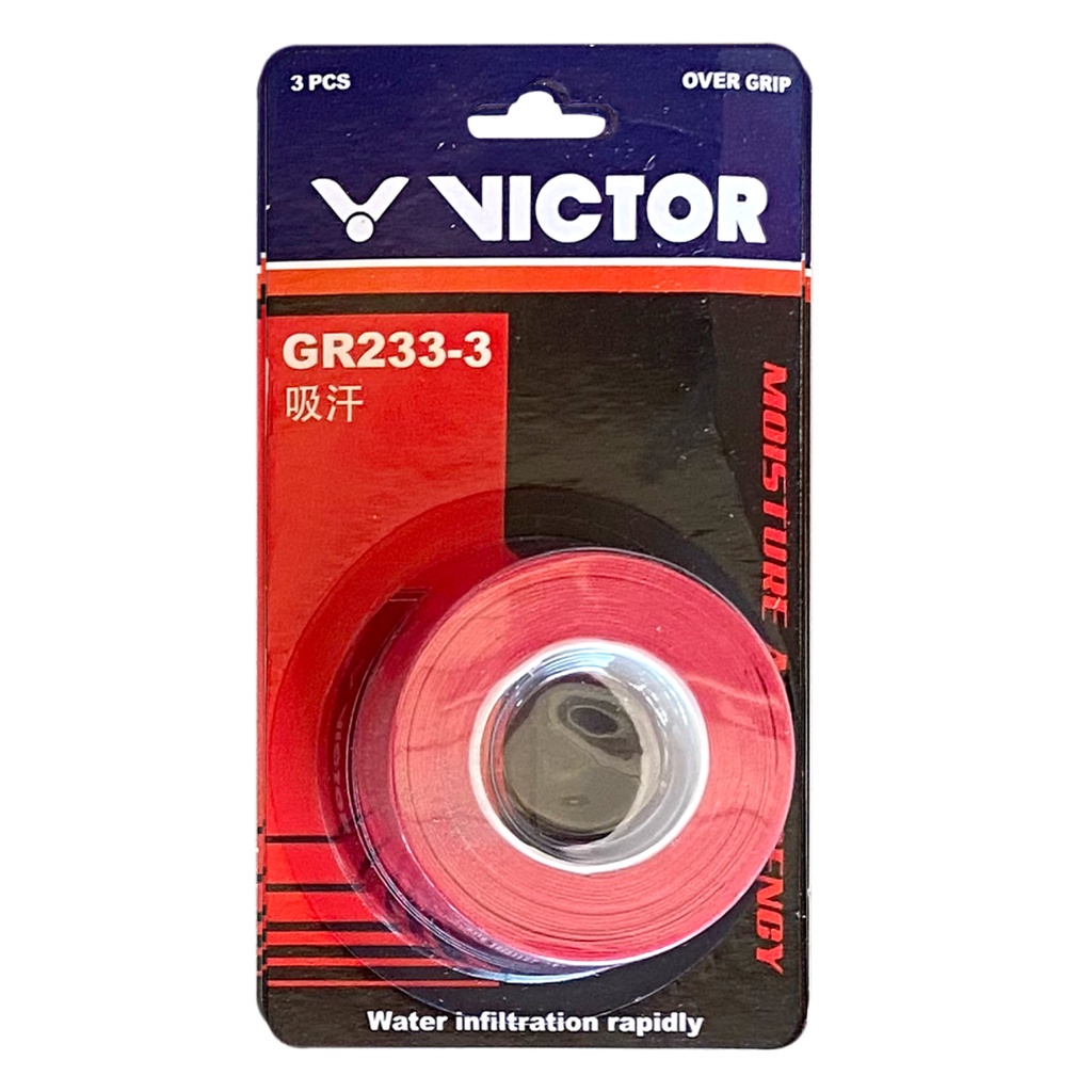 VICTOR Grip [แท้ 100%] รุ่น GR233-3 (1 แพค 3 ชิ้น) นุ่ม แห้วไว ไม่ลื่น ...