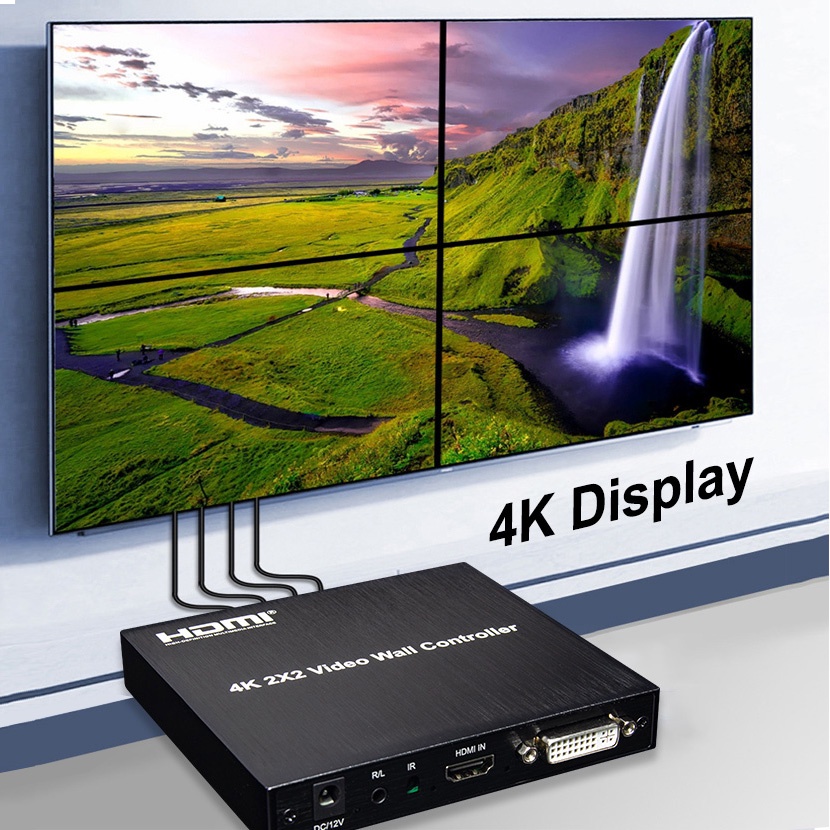 4k 30hz 2x2 HDMI Video Wall Controller Multi Monitor Splicing ...