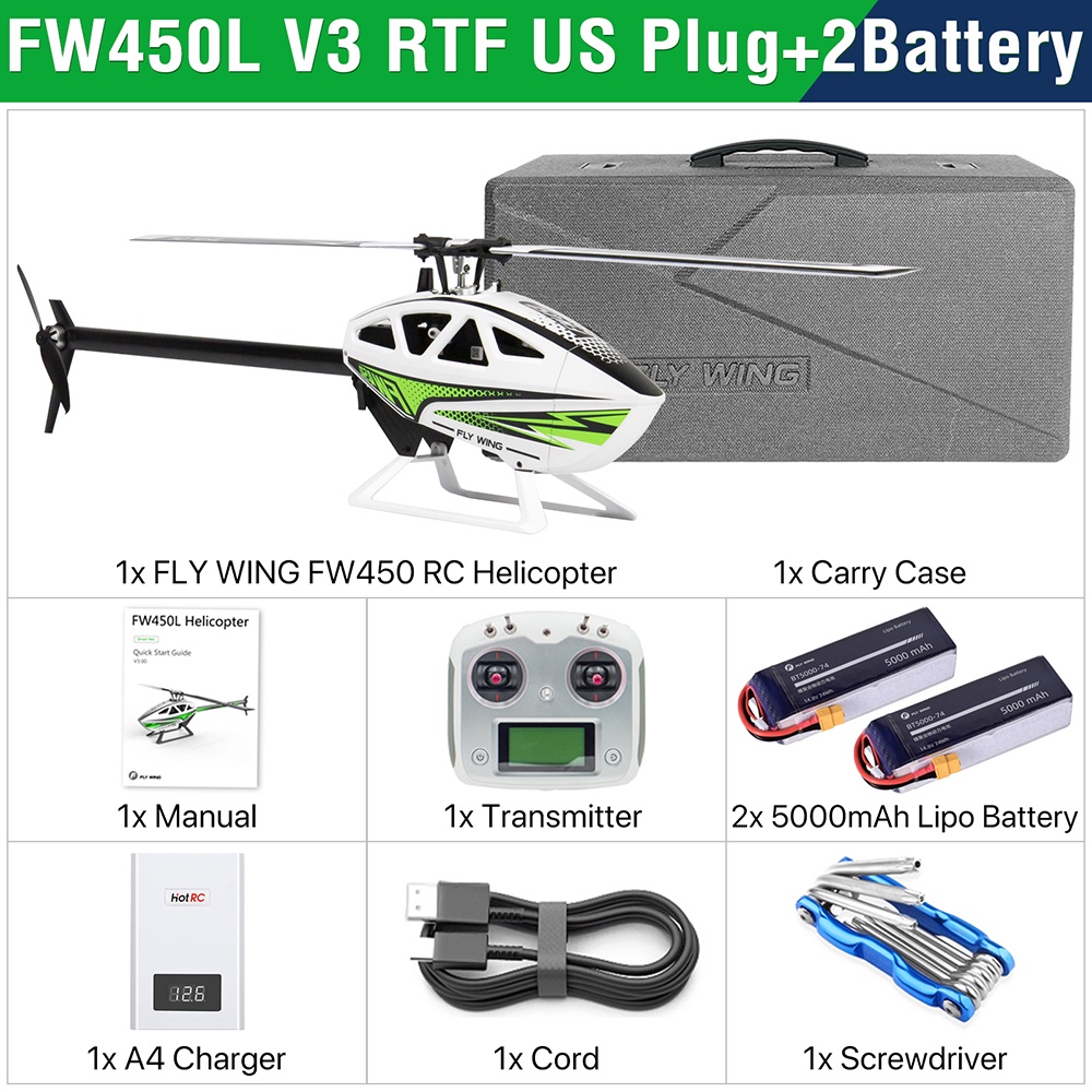 【ของแท้ 100%】flywing FW450L V3 เฮลิคอปเตอร์บังคับ PNP RTF 3D GPS พร้อม ...