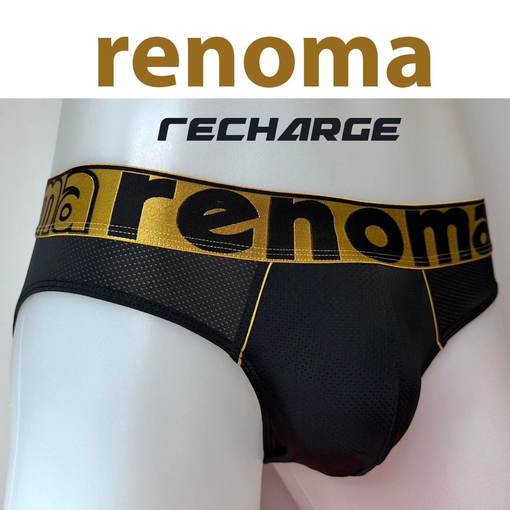 กางเกงในชาย | Renoma รุ่น Recharge-Best Seller ขอบทอง ทรงสวย ไมโครไฟเบอร์ มีรูระบายไม่มีกลิ่นอับ ...