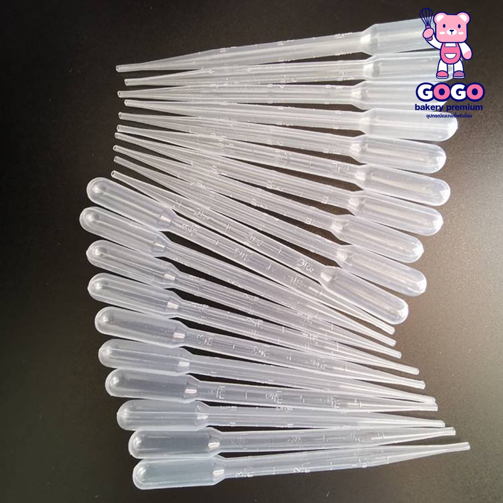 หลอดหยดวุ้น 100 ชิ้น หลอดหยดสาร/หยดสี (Sterile/Non-Sterile) ขนาด 3ml. | Shopee Thailand