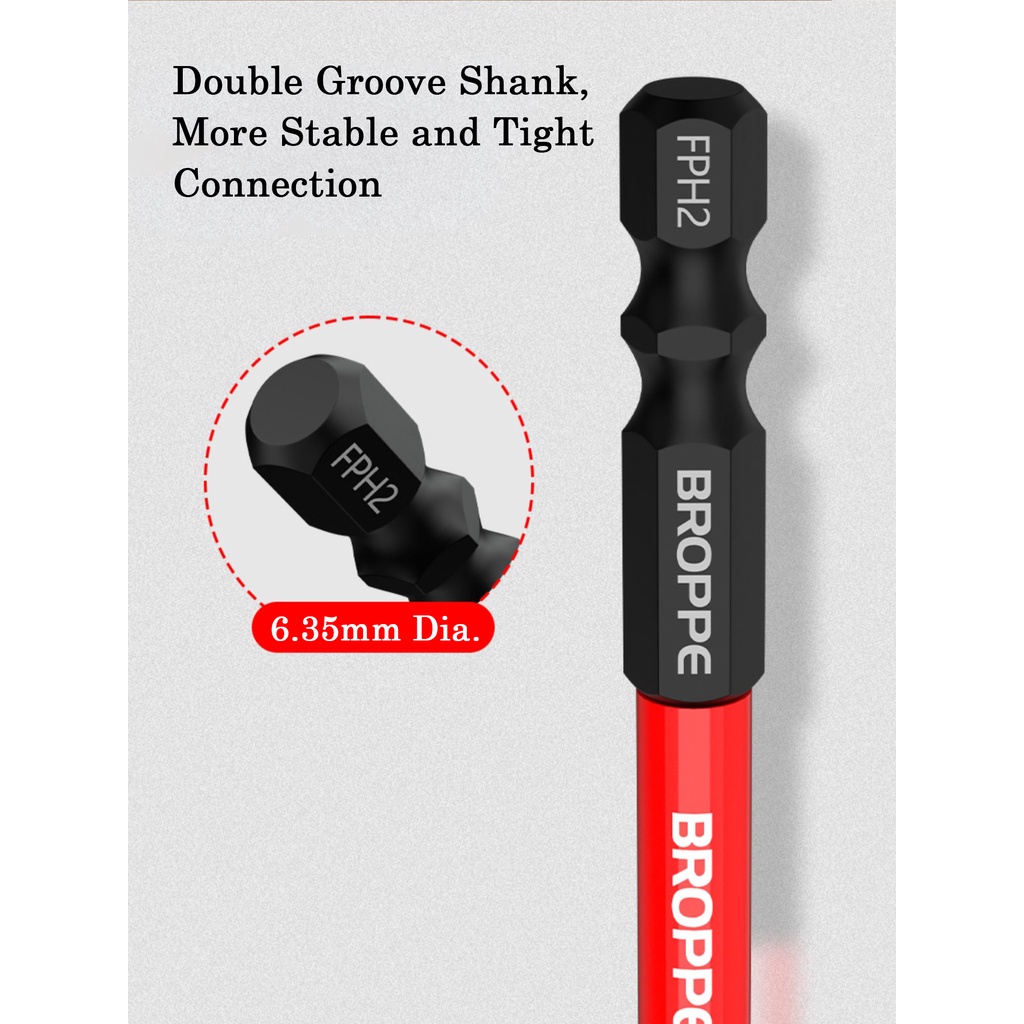 FPH1 FPH2 FPH3 Cross & Slotted ไขควงบิตสําหรับช่างไฟฟ้า,ปลายผสม ...