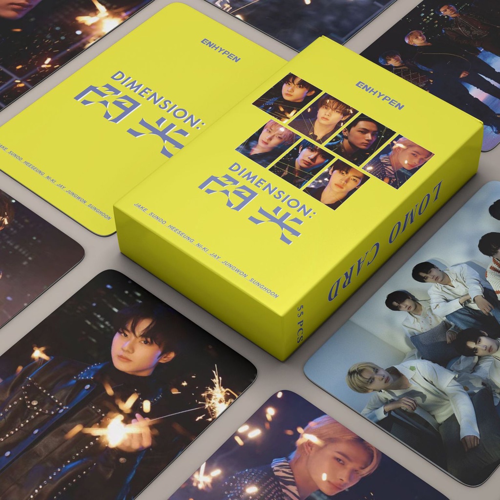 55pcs KPOP ENHYPEN Photocards Dimension:Shinny Lomo Card JUNGWON NI-KI JAKE SUNOO Card ...