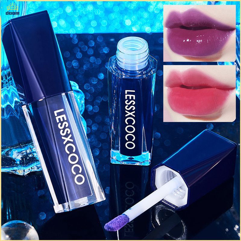 ปกลอส Lessxcoco ลิปนางฟ้าเปลี่ยนสีตามอุณภูมิ ลิปกลอสสีฟ้า ลิปสีน้ำเงิน ...