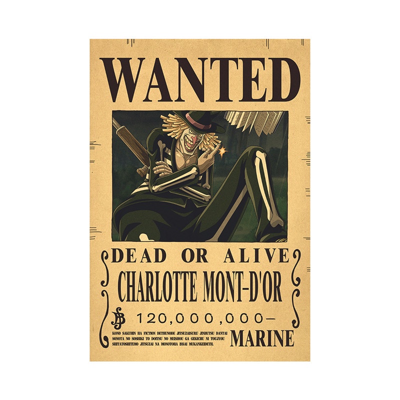 สินค้าใหม่ โปสเตอร์กระดาษคราฟท์ ลายอนิเมะ One Piece Bounty Order 129 ...