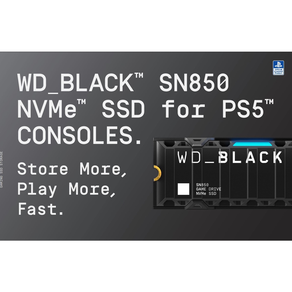Western Digital WD_BLACK SN850 NVMe SSD with Heatsink For PS5 Consoles ...