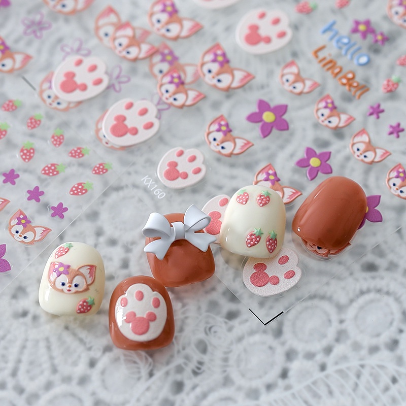 Linabel สติกเกอร์ตกแต่งเล็บ 5D บาง ติดด้านหลัง KX ติดต่อเรา | Shopee ...