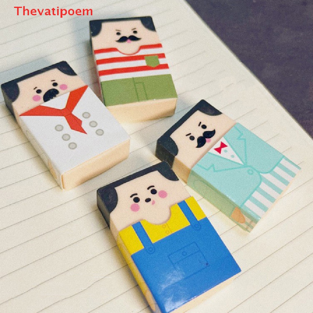 [Thevatipoem] 1Pc Creative Baldness Old Man Eraser Pencil Eraser ...