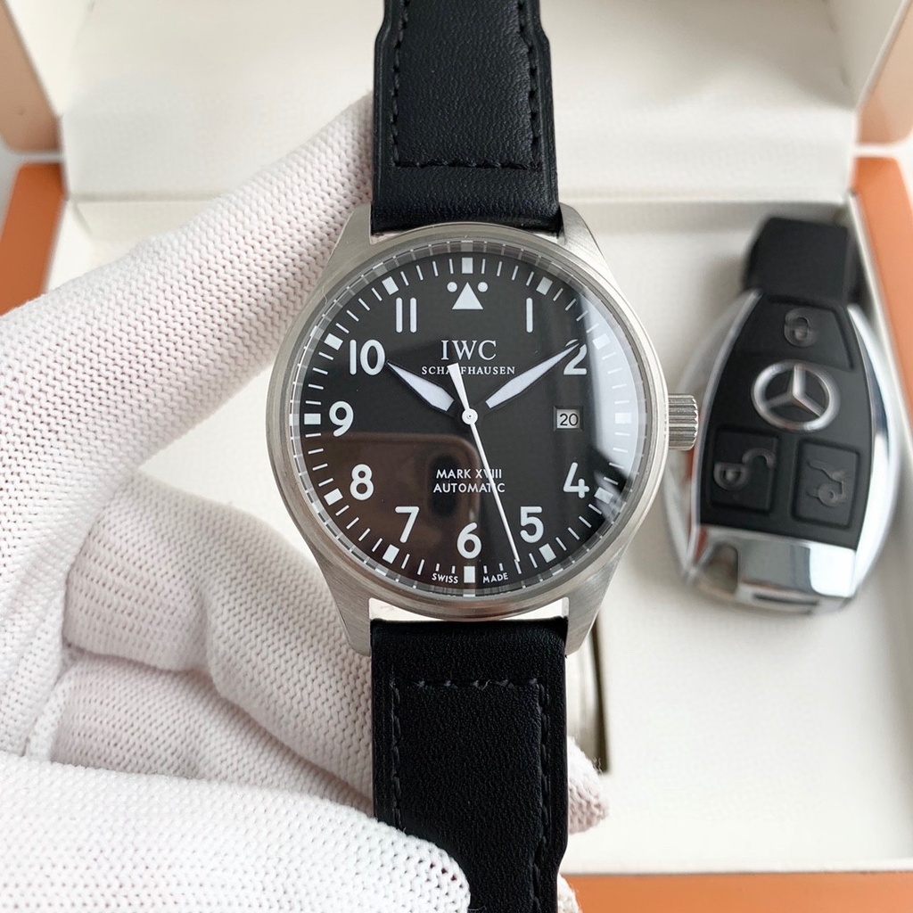 แบรนด์ Pilot Iwc Series 18 Heritage Iwc327010 นาฬิกาข้อมืออัตโนมัติ 40 ...